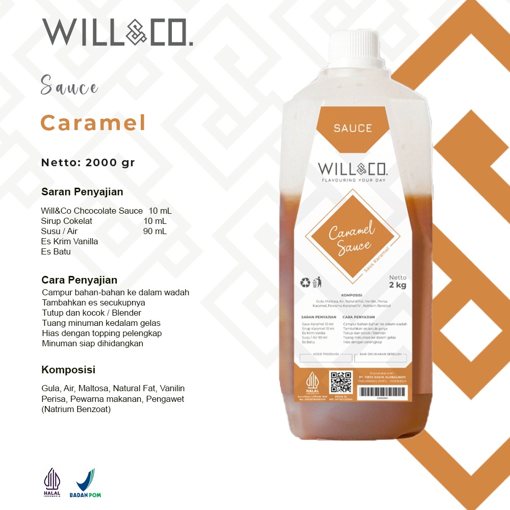 Caramel Sauce Will&Co 2L - Will and Co